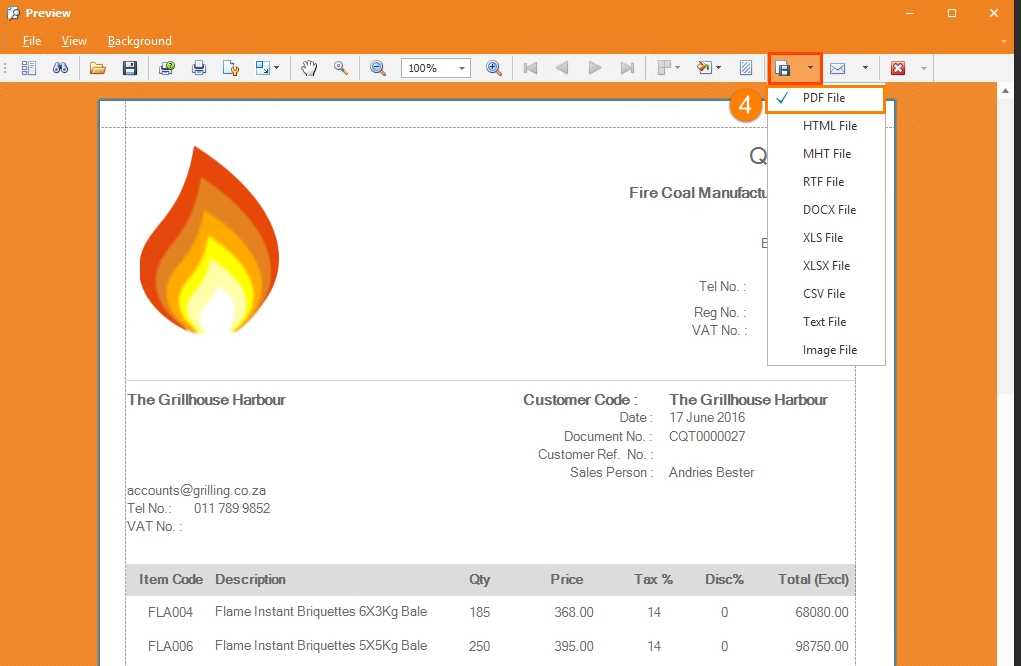 Exporting Documents to PDF : Paradigm Software and Hosting