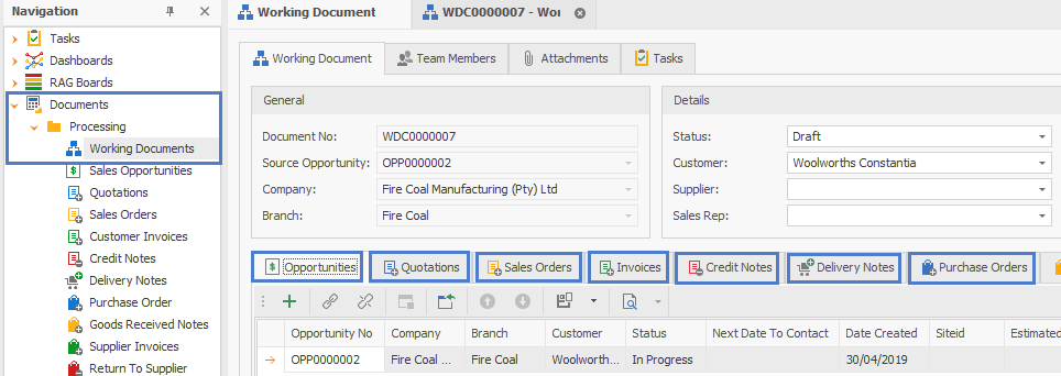 Working Documents Hierarchy : Paradigm Software and Hosting