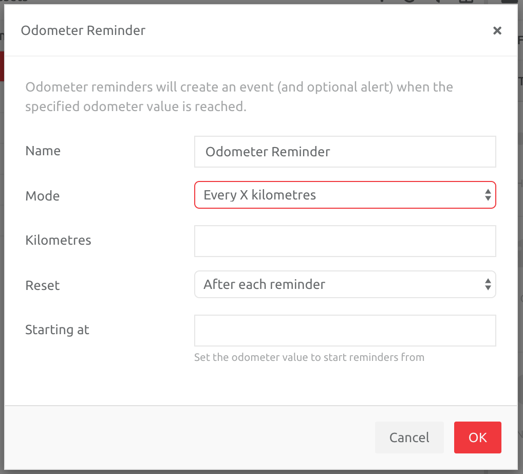 Asset Settings – Radius Telematics