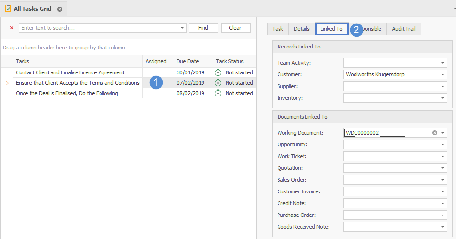 Linking Tasks to Documents and Records : Paradigm Software and Hosting