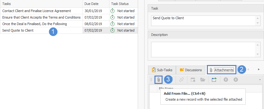 Adding Task Attachments : Paradigm Software and Hosting