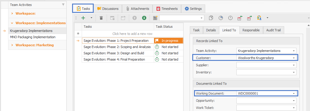 Using Team Activity Defaults : Paradigm Software and Hosting