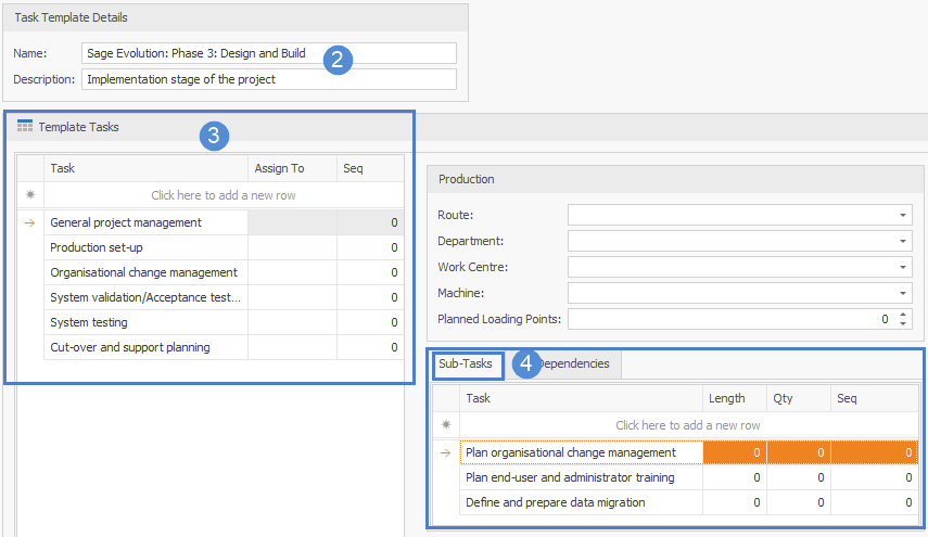 Create New Task Template : Paradigm Software and Hosting