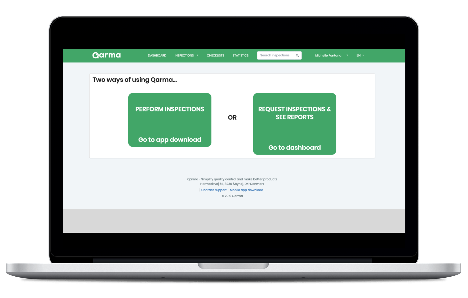 Register and create password : Qarma support