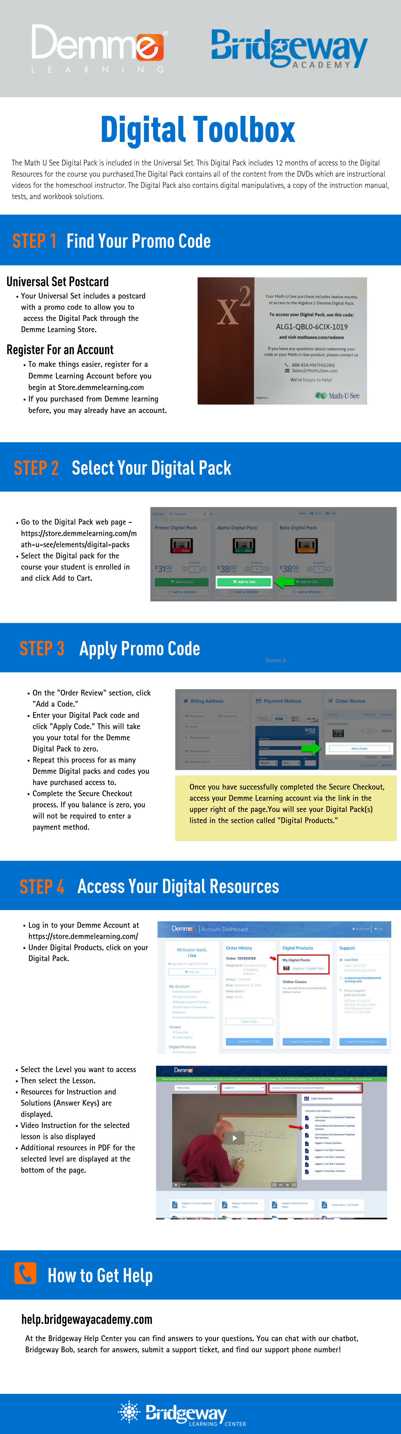 Math U See Digital Pack : Help Center