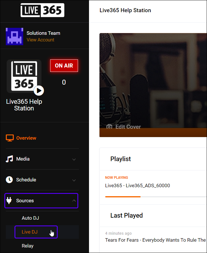 How do I find my Live Stream credentials? : Live365 Support