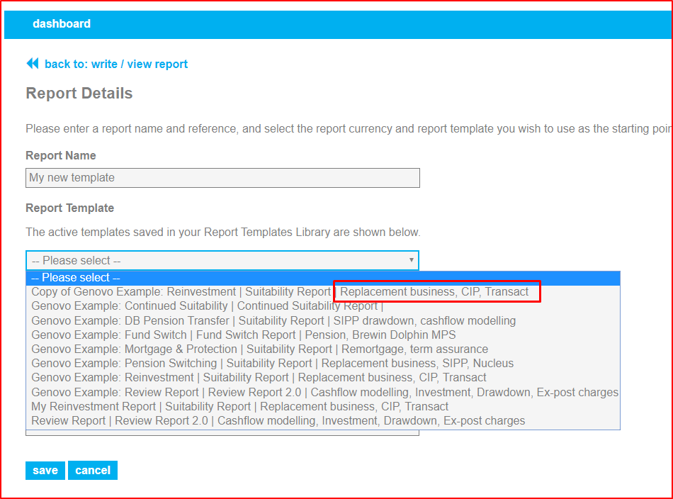 Report tags and templates