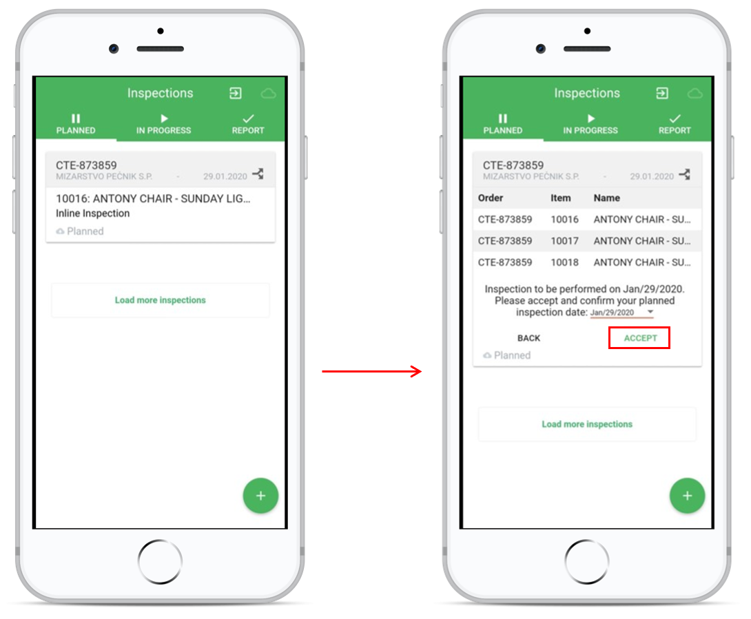 Combine assigned inspections (app) : Qarma support
