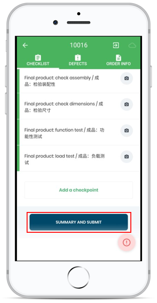 Sharing all pictures of an inspection (app) : Qarma support