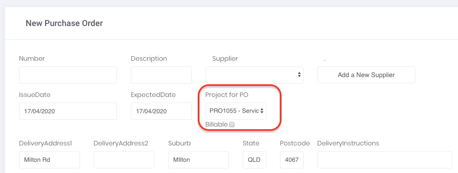 Raising a Project Purchase Order in WorkGuru : WorkGuru Support Portal