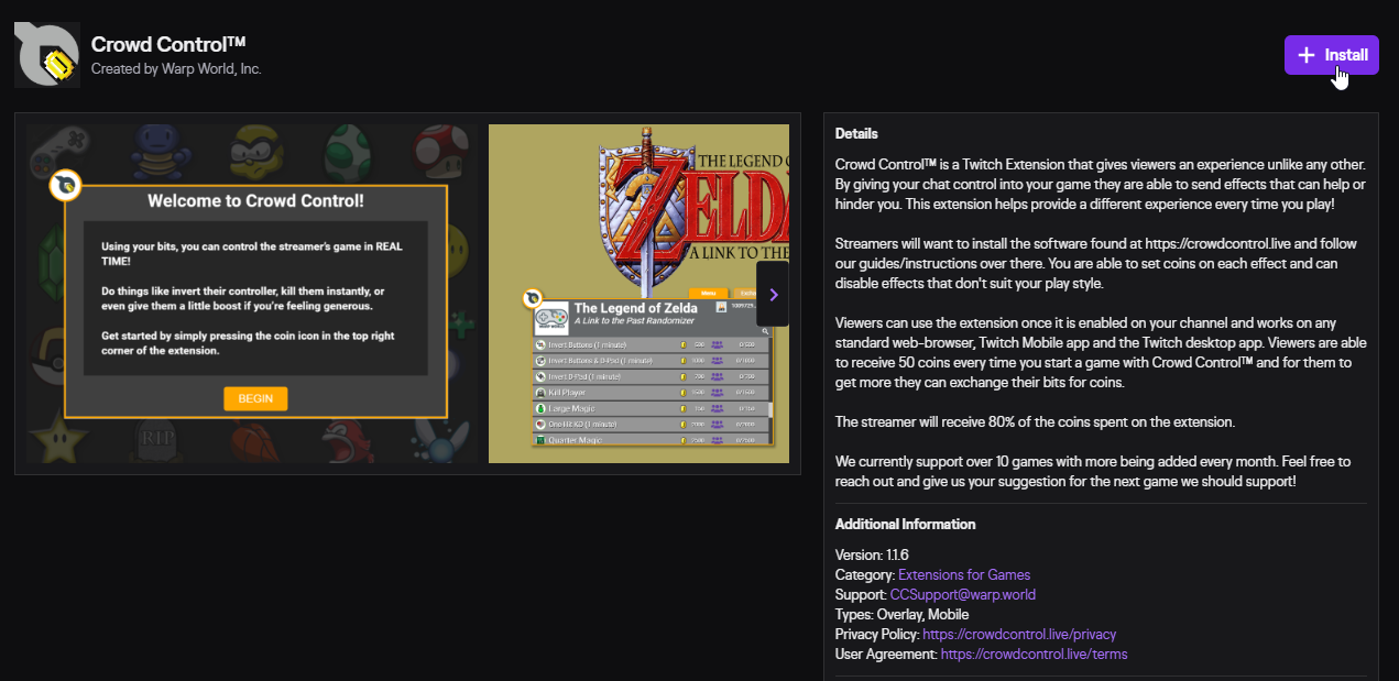 How to Integrate Crowd Control to your Tiltify Campaign : Tiltify