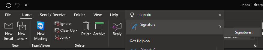 Creating Outlook Signature : CRST Support