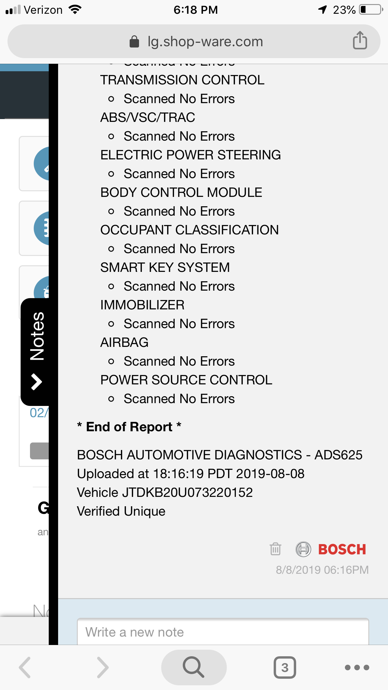Bosch Scan Tool Integration