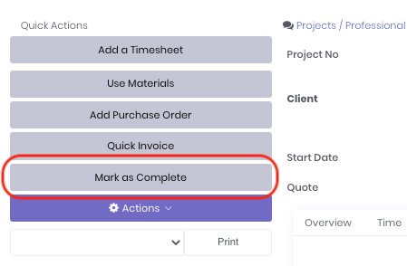 Completing Projects in WorkGuru : WorkGuru.io