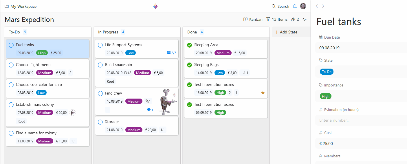 Expanding items | Zenkit Base Helpdesk : Zenkit
