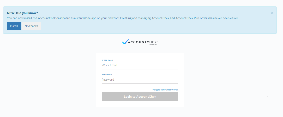 July 2020 Release Notes : AccountChek