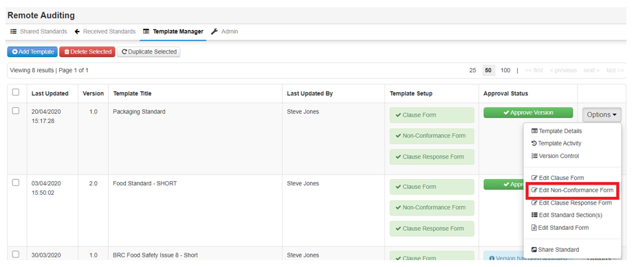 2.3 Non-Conformance Form : Foods Connected Support