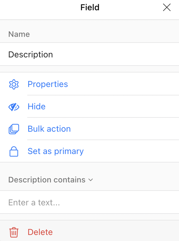 Guide to table view | Zenkit Base Helpdesk : Zenkit