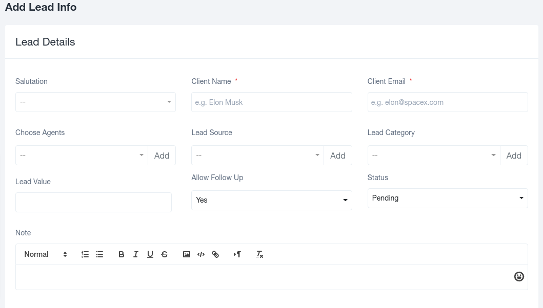 Adding Leads - Ezi Soft Code