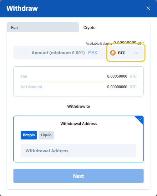 How to Withdraw Cryptocurrency : BTSE Support