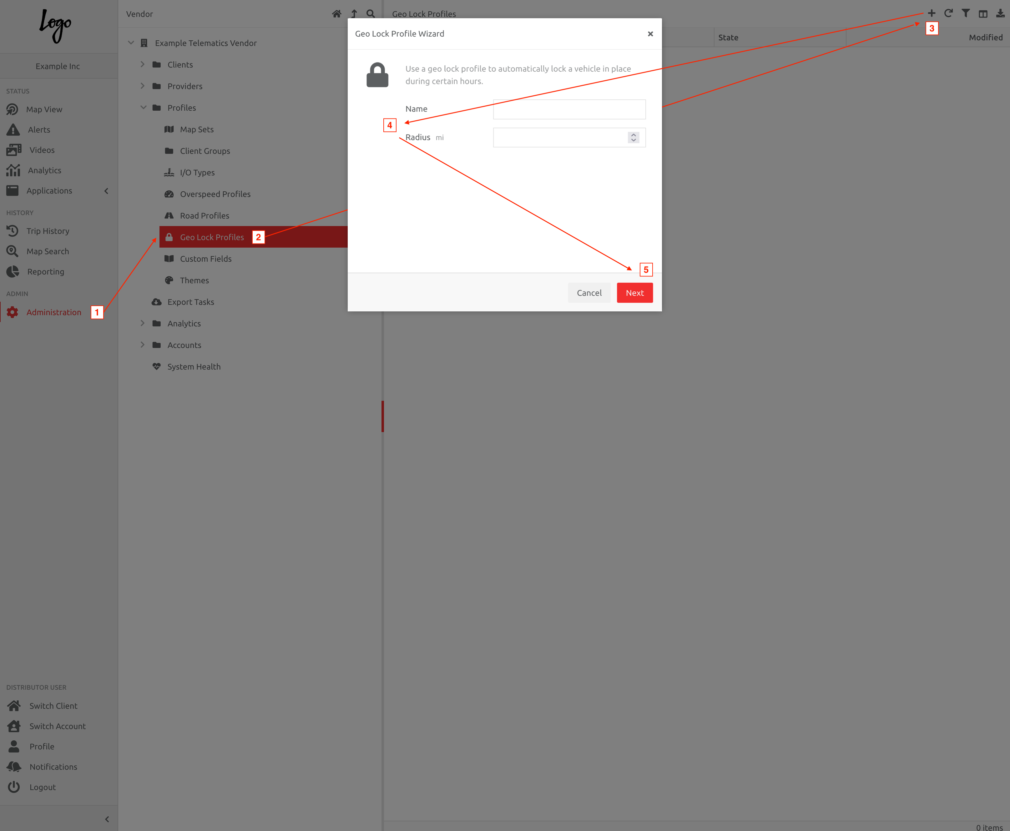 Geo Lock Profiles – Radius Telematics
