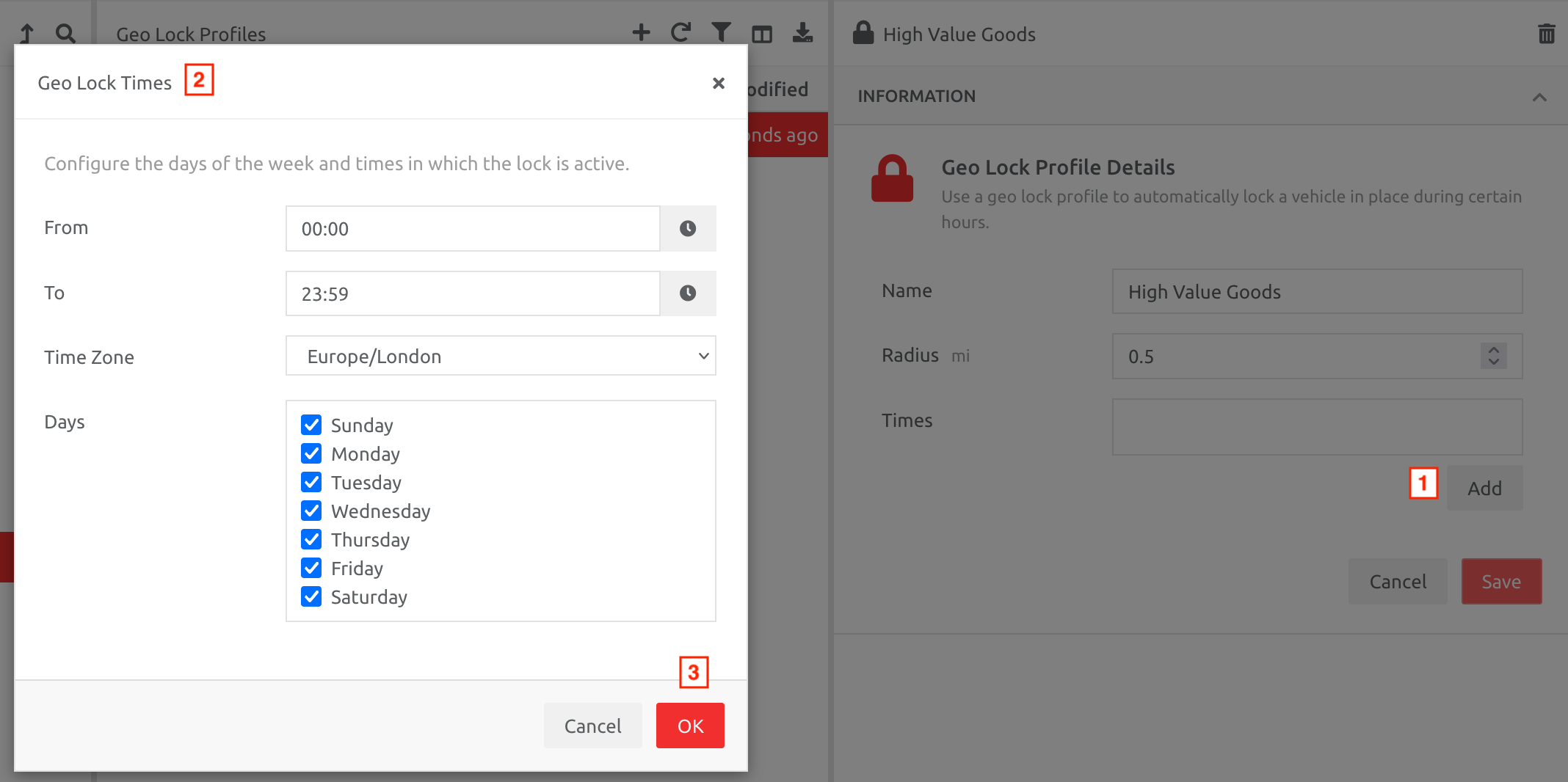 Geo Lock Profiles – Radius Telematics