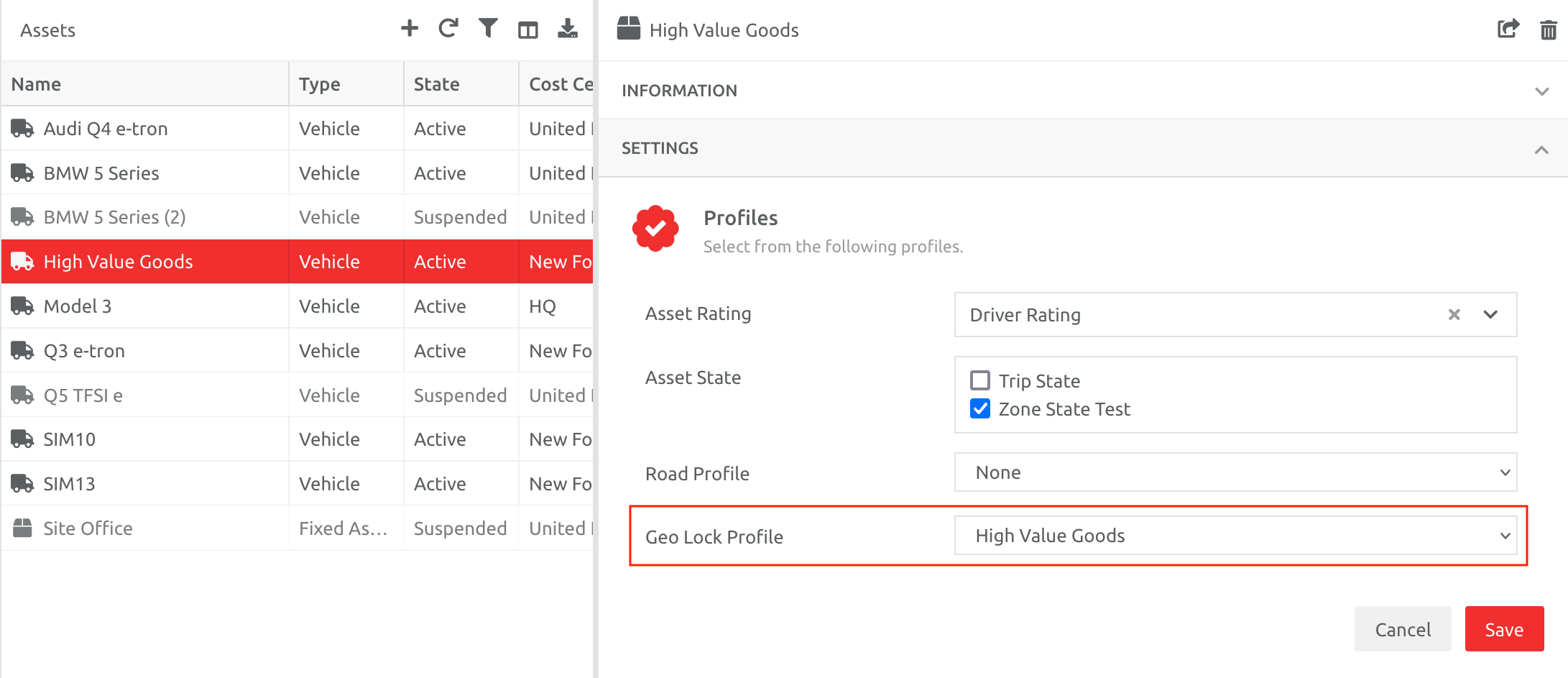 Geo Lock Profiles – Radius Telematics