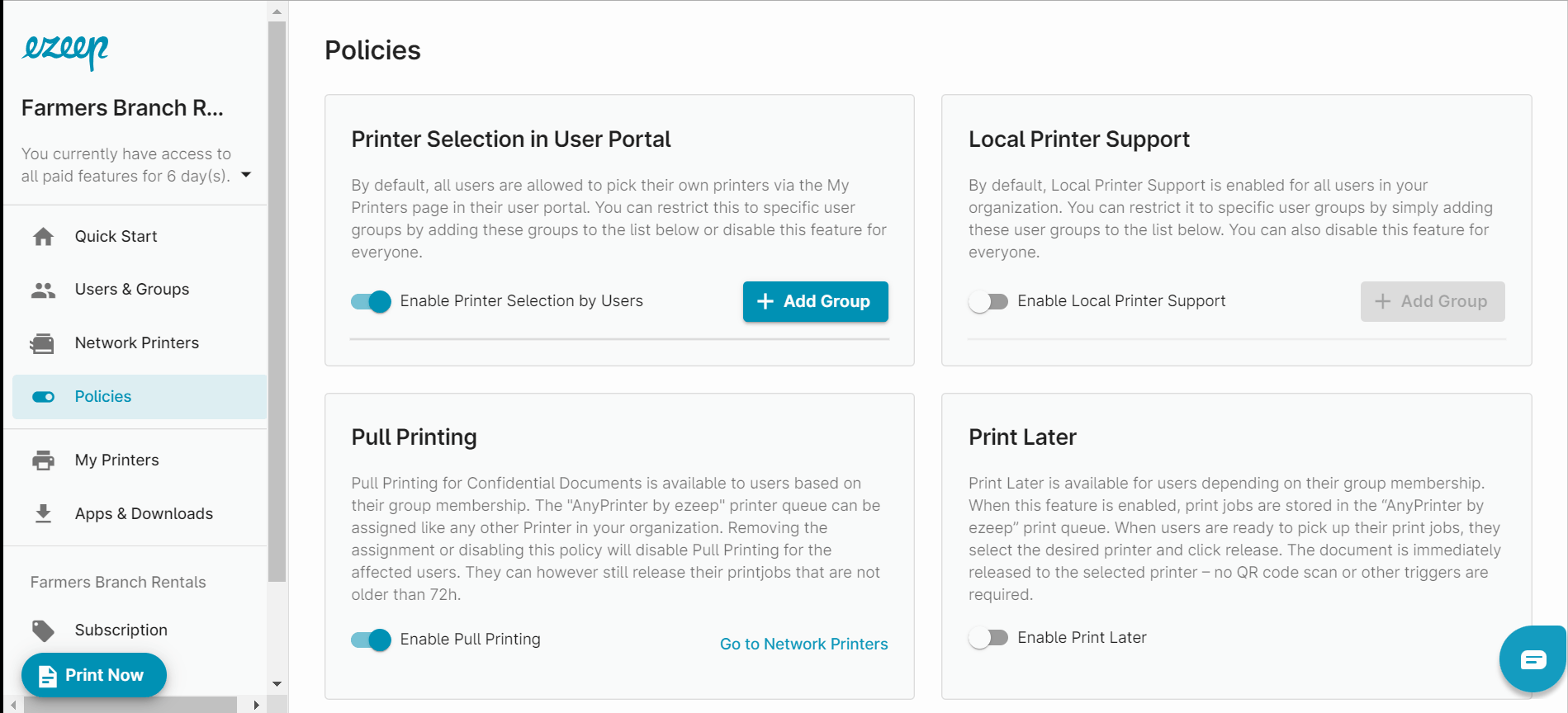 Setting up ezeep Blue Pull Printing : ezeep Blue