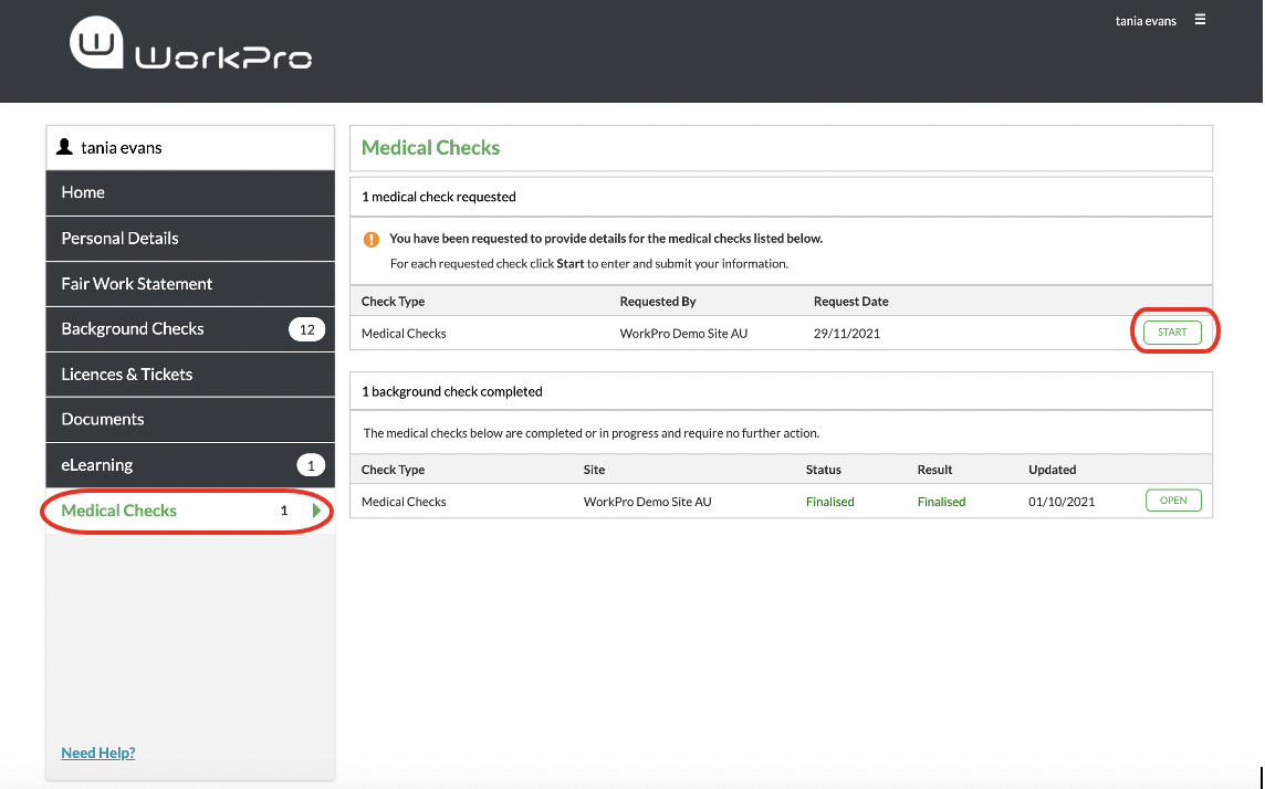 What is involved in an Employment Medical Check?