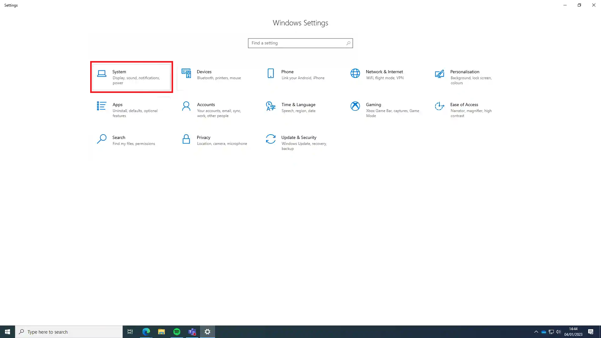 Change display mode - Windows 10 : CRST Support