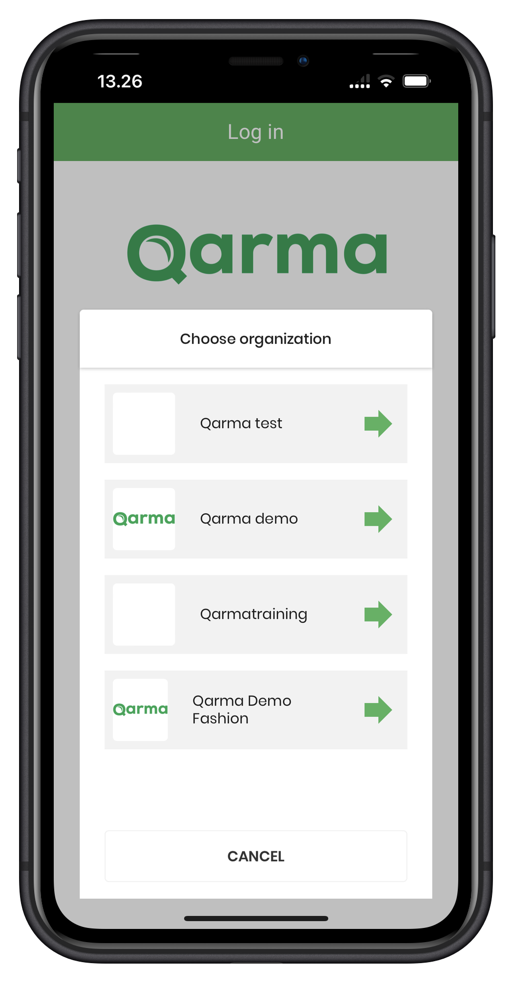 User of multiple organizations : Qarma support