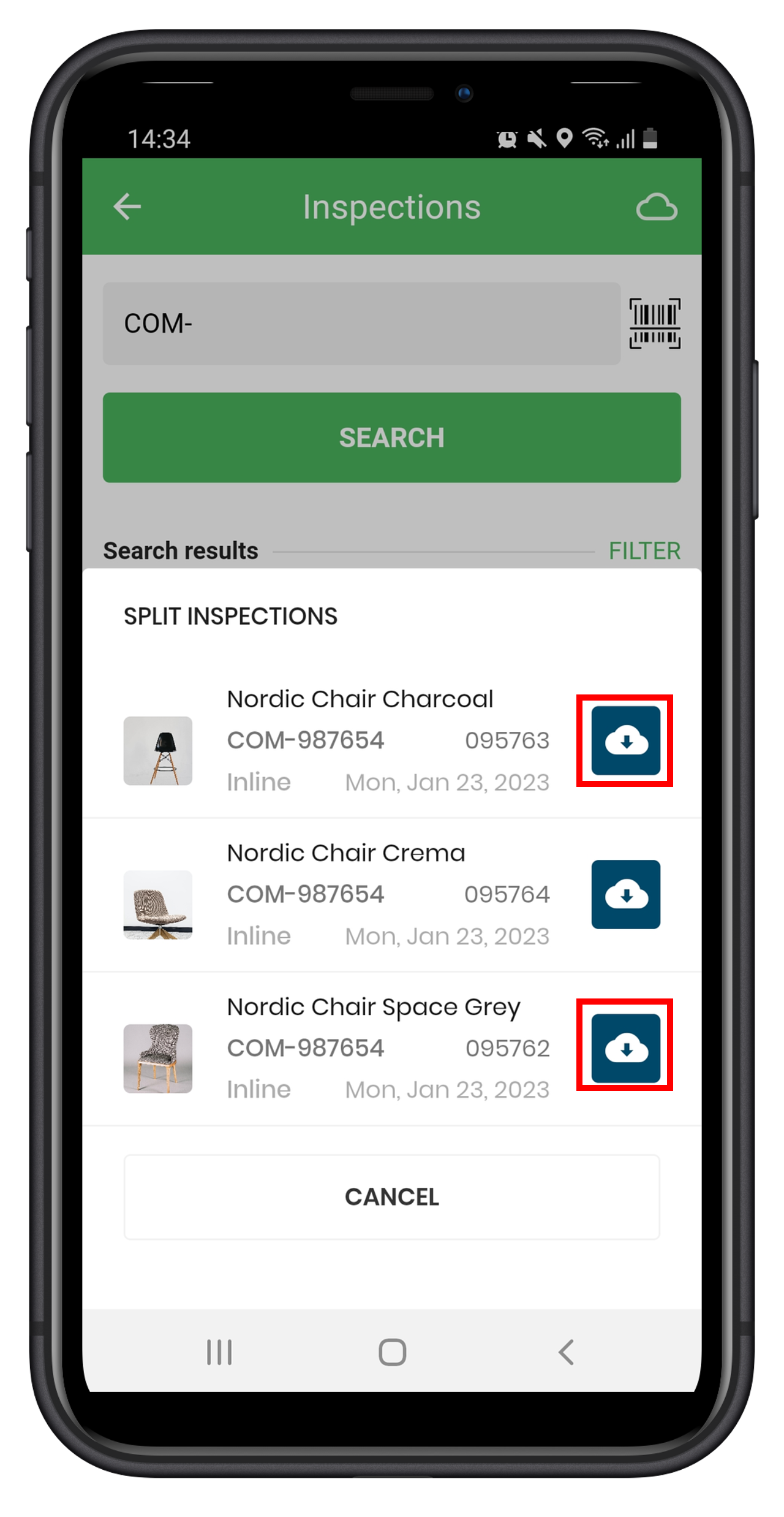Split combined inspection (app) : Qarma support