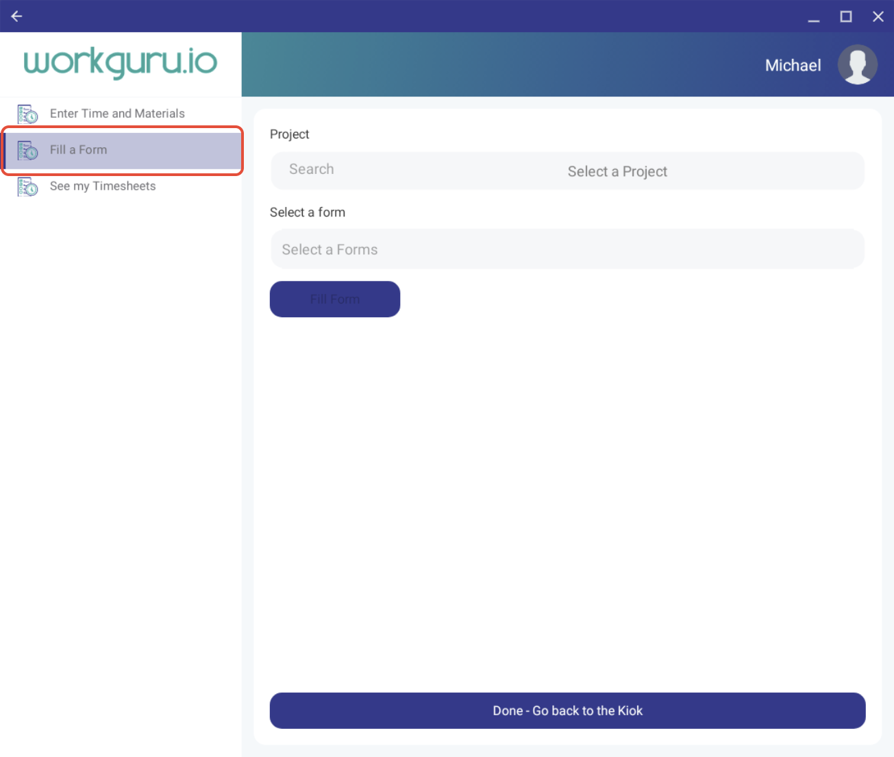 Completing Forms with Android Kiosk App in WorkGuru : WorkGuru Support Portal