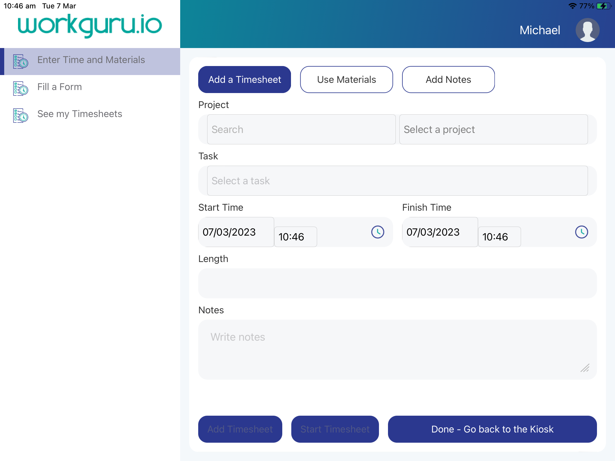 iOS Kiosk App Overview in WorkGuru : WorkGuru Support Portal