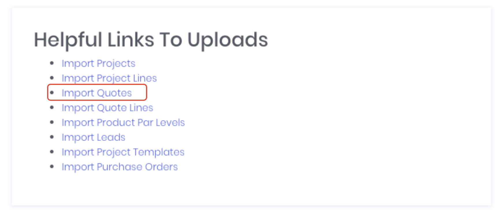 Importing Quotes in WorkGuru : WorkGuru Support Portal