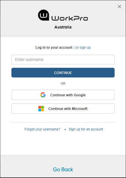 How do I sign up to WorkPro?