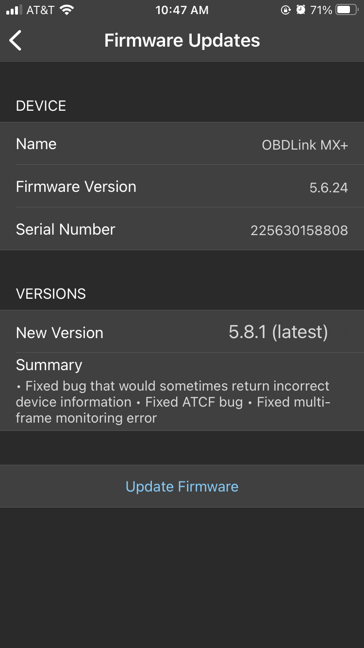 Update OBDLink® Adapter Firmware : OBDLink