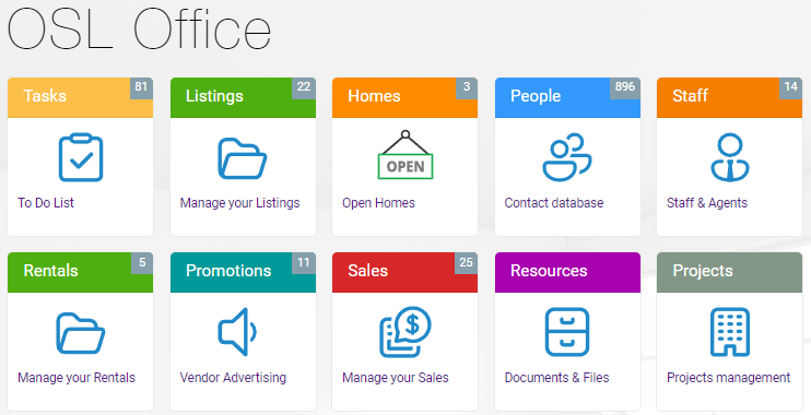Real Estate Office & Agent CRM Software | OSL Software - Getting started - Login Logout