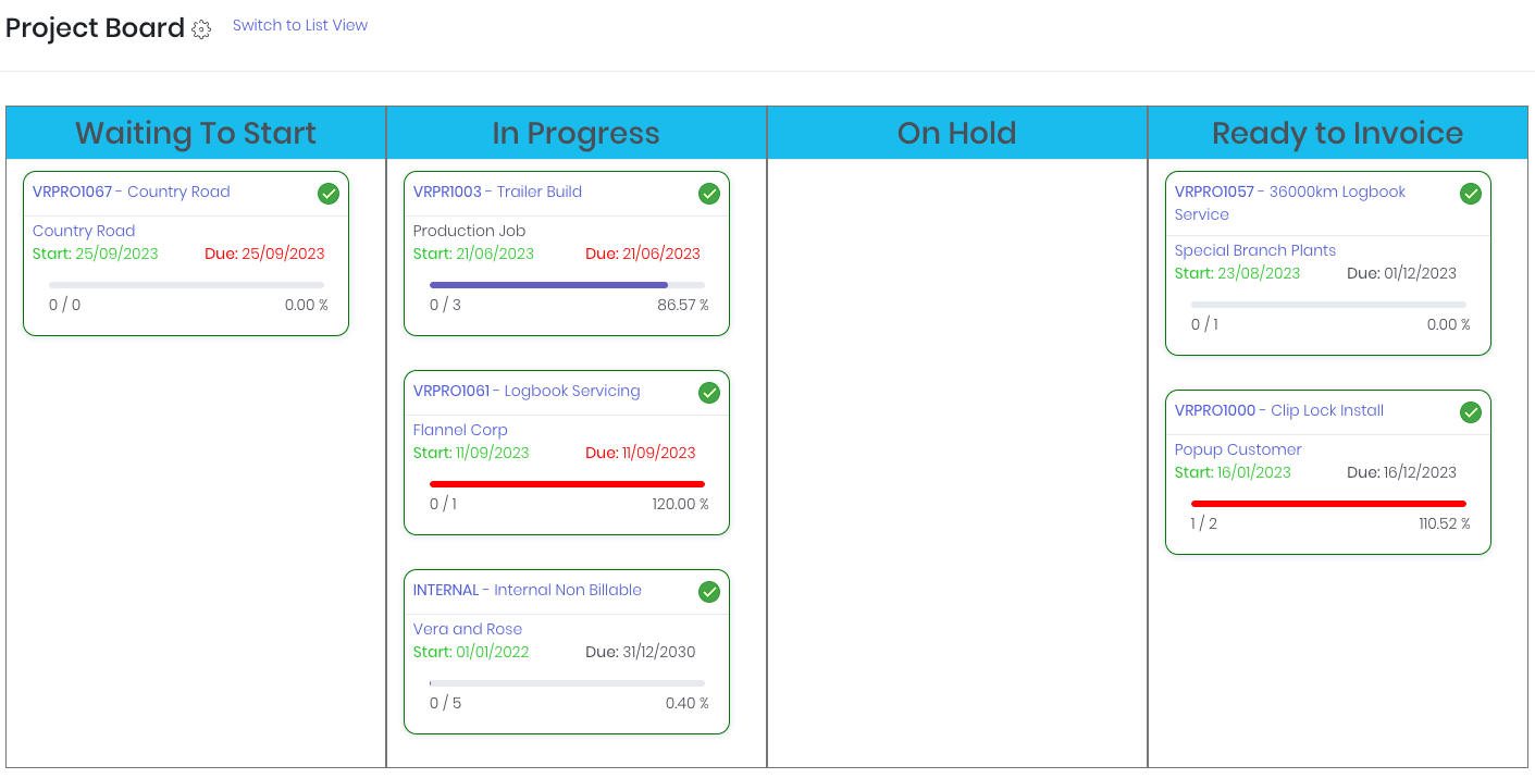 Managing Projects in WorkGuru : WorkGuru Support Portal