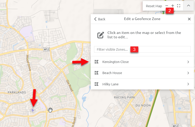 Creating and Editing Zones from the Overview – Radius Telematics