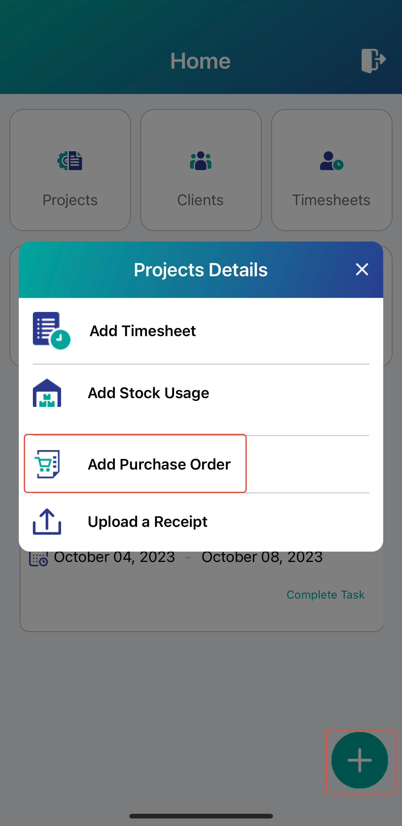 Adding Purchase Orders in iOS Mobile App in WorkGuru : WorkGuru Support Portal