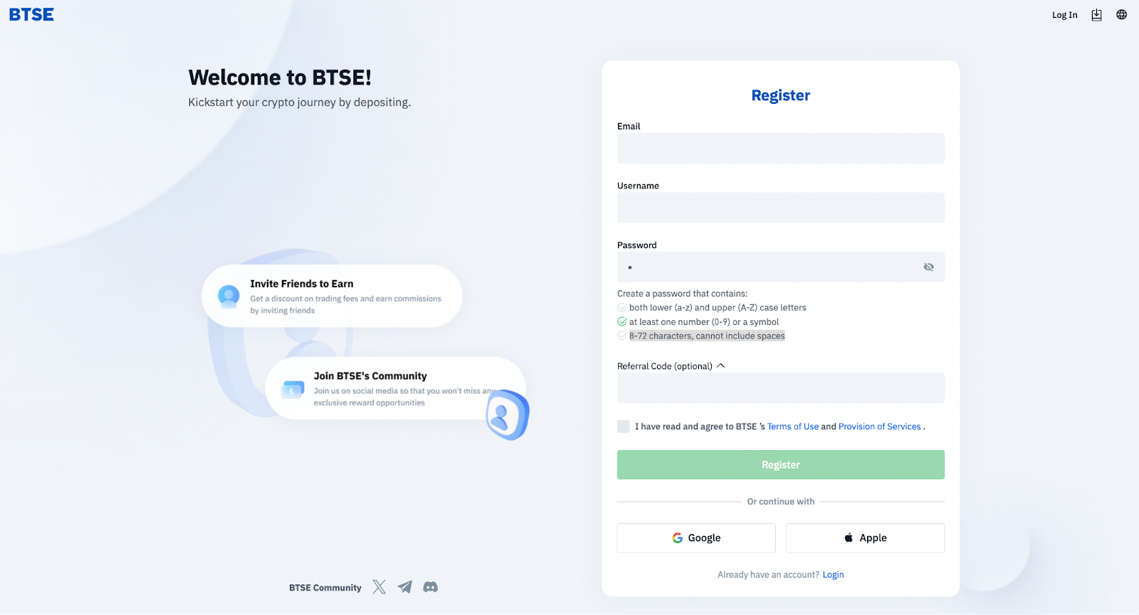 How to Register a BTSE Account : BTSE Support