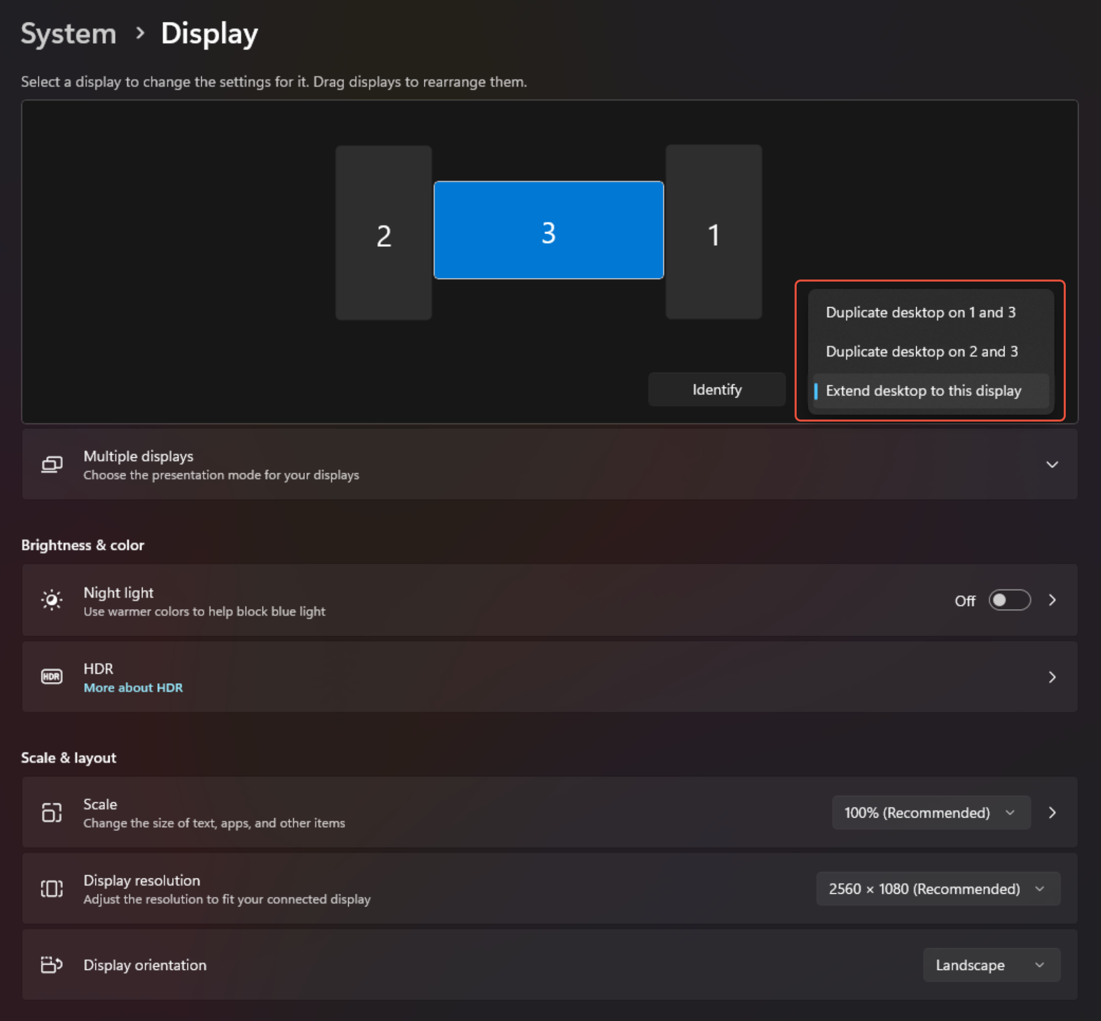 Change display mode - Windows 11 : CRST Support