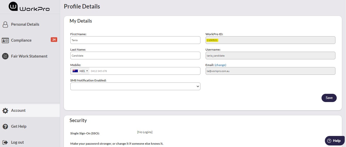 Where can I find my WorkPro ID?