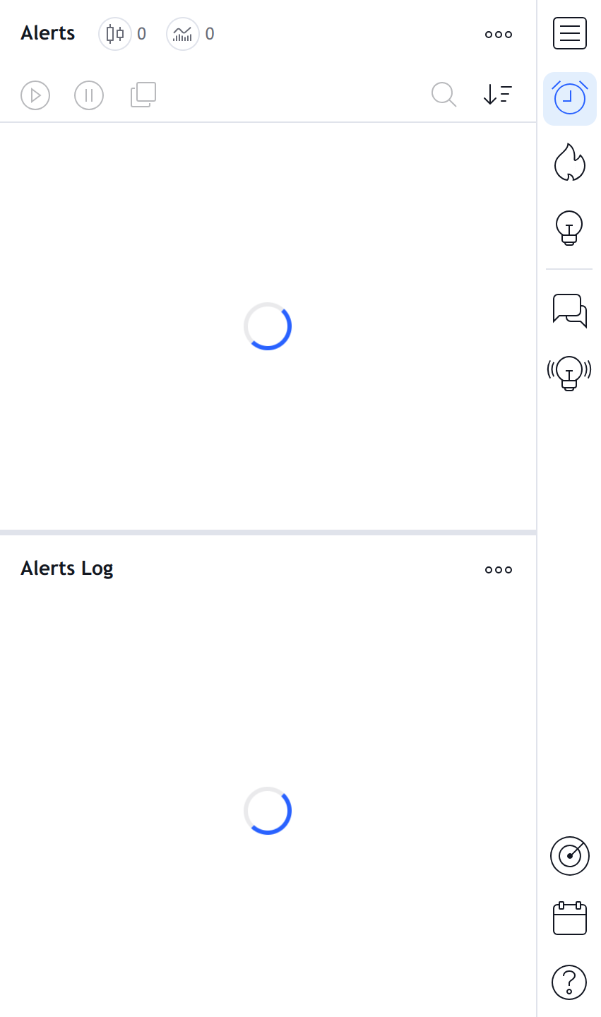 Errors when creating/loading alerts — TradingView India