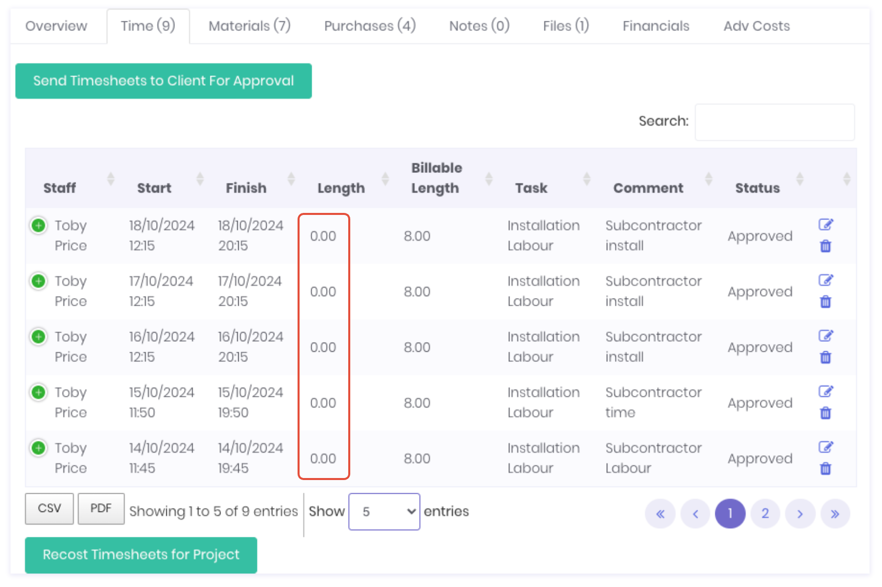 Managing Subcontractor Timesheets in WorkGuru : WorkGuru Support Portal