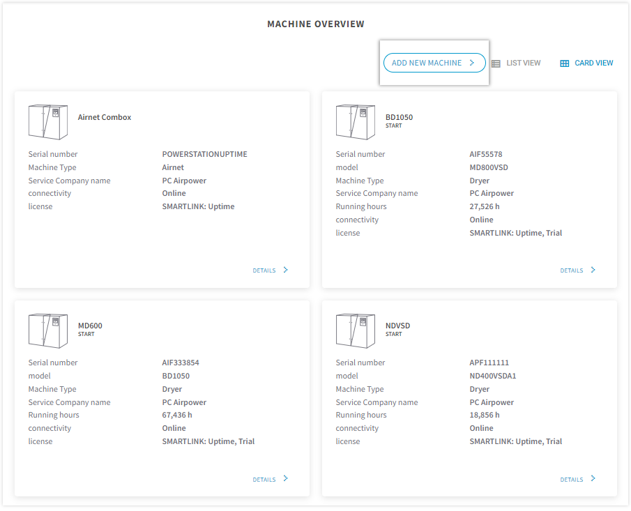 How to add a machine : SMARTLINK SUPPORT