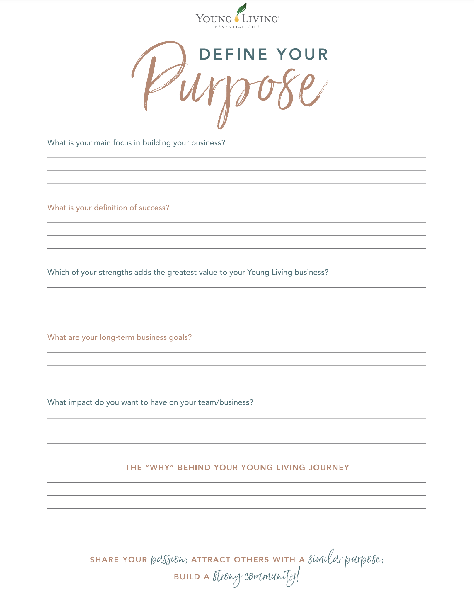 Define Your Purpose Worksheet Support Define Your Purpose Worksheet Support