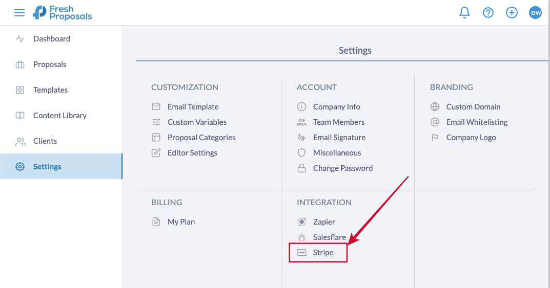 Fresh Proposals + Stripe Integration | Fresh Proposals