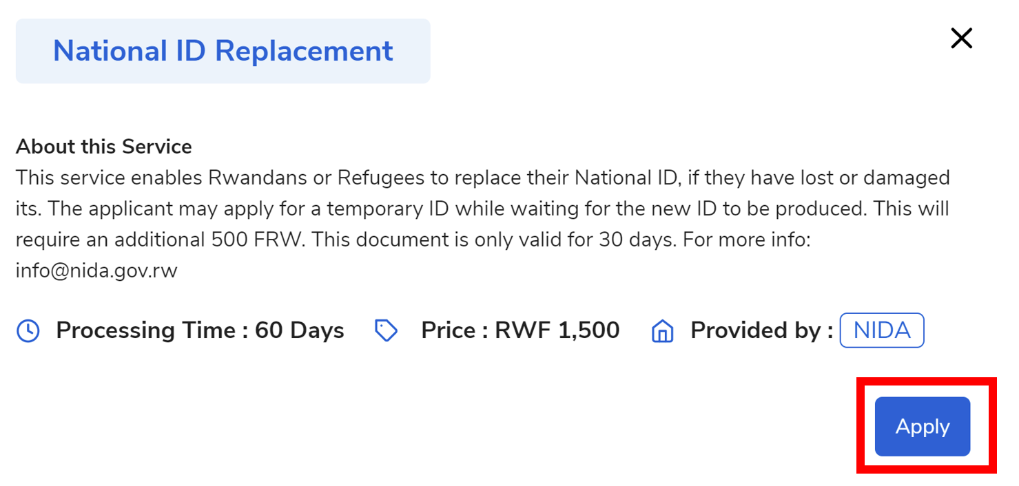 How to Apply for a National ID Replacement : IremboGov